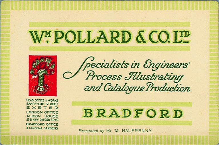 Examples of work produced at the Bampfylde Street Factory - Pollards Print