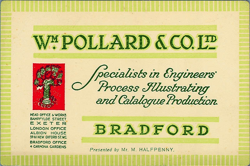 Examples of work produced at the Bampfylde Street Factory - Pollards Print