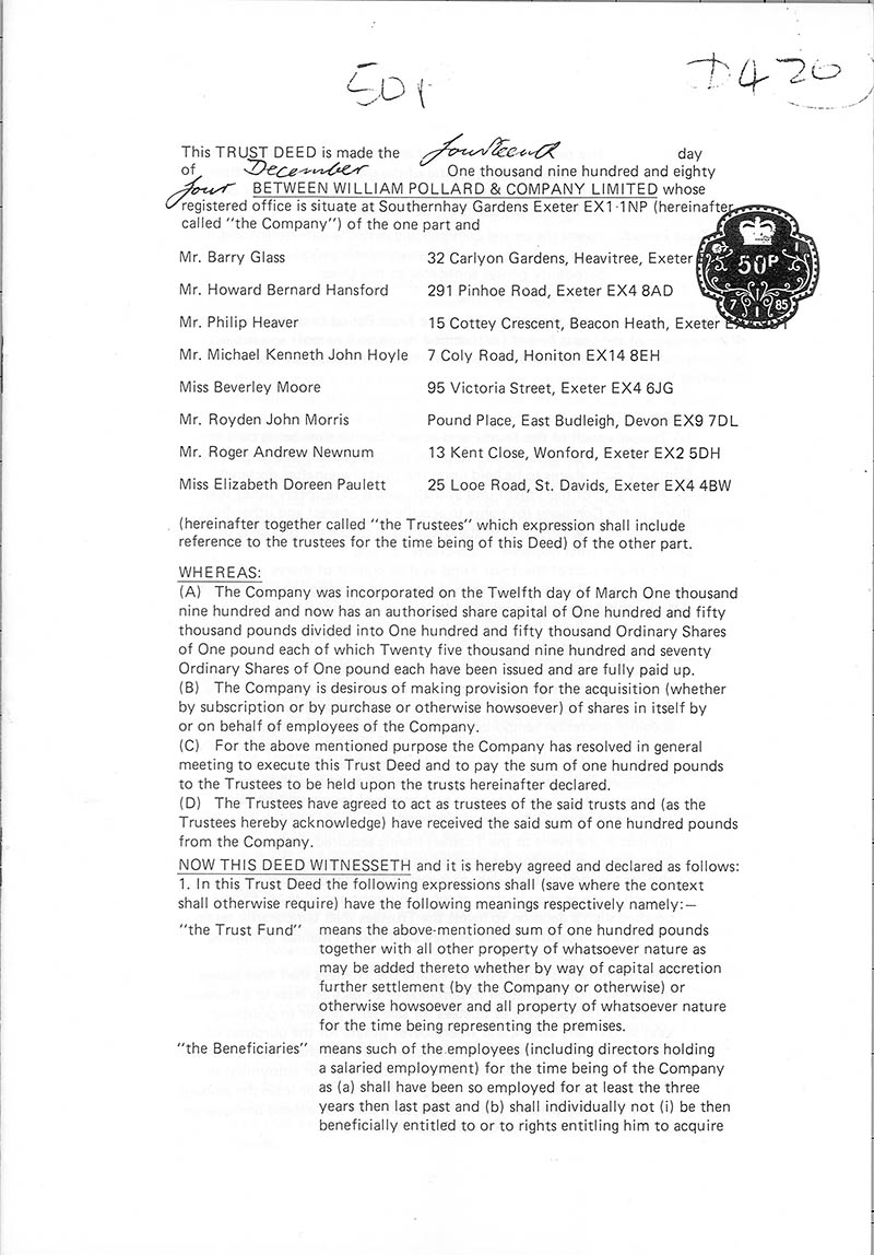 Company growth and the development of employee participation - Pollards ...