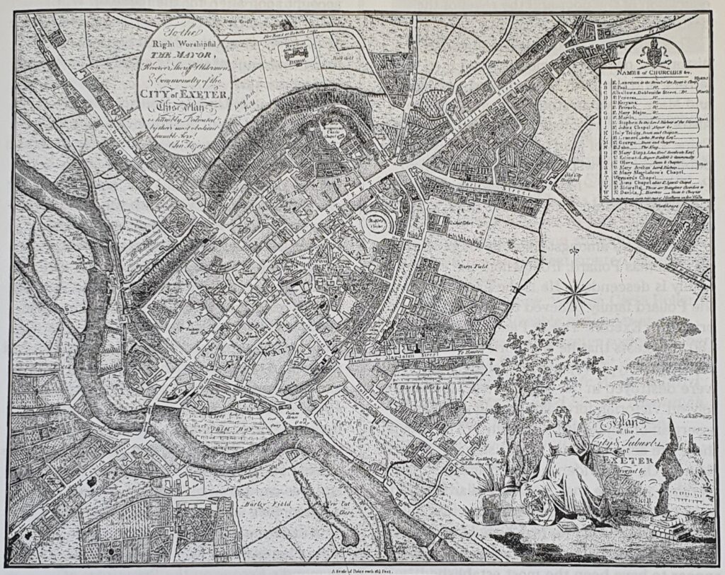 Tozer’s plan of Exeter, 1793 - Pollards Print
